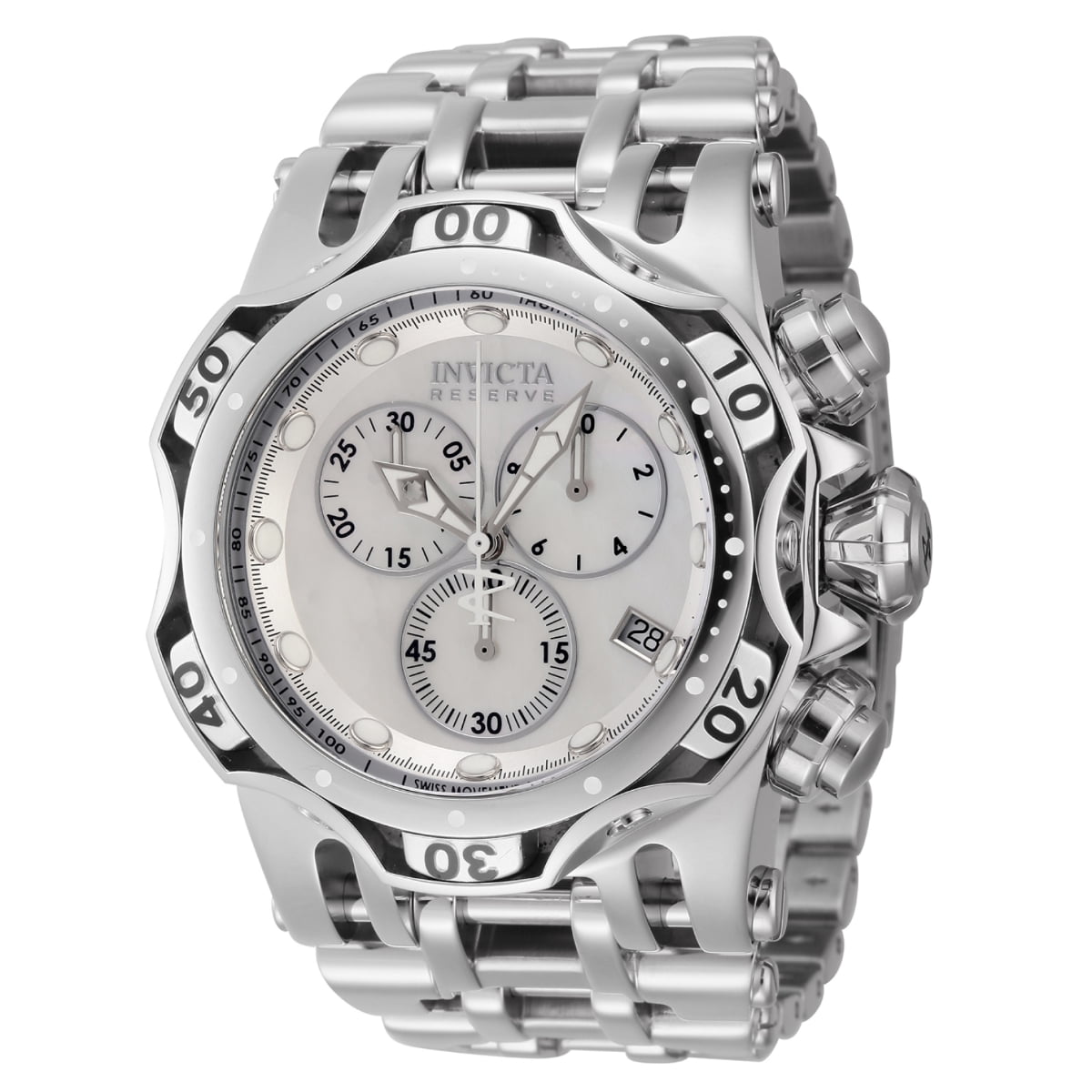 INVICTA Watch 45653 Stainless Steel Quartz Male Silver - Walmart.com
