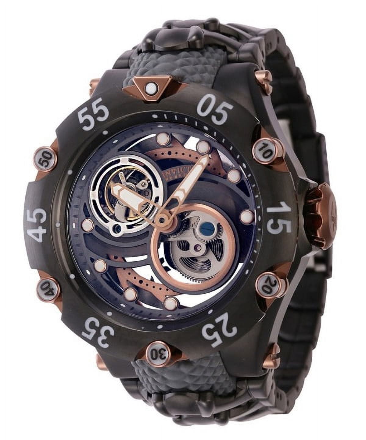 Invicta Reserve Venom Cobra Silicone Strap Gunmetal And Brown Dial ...