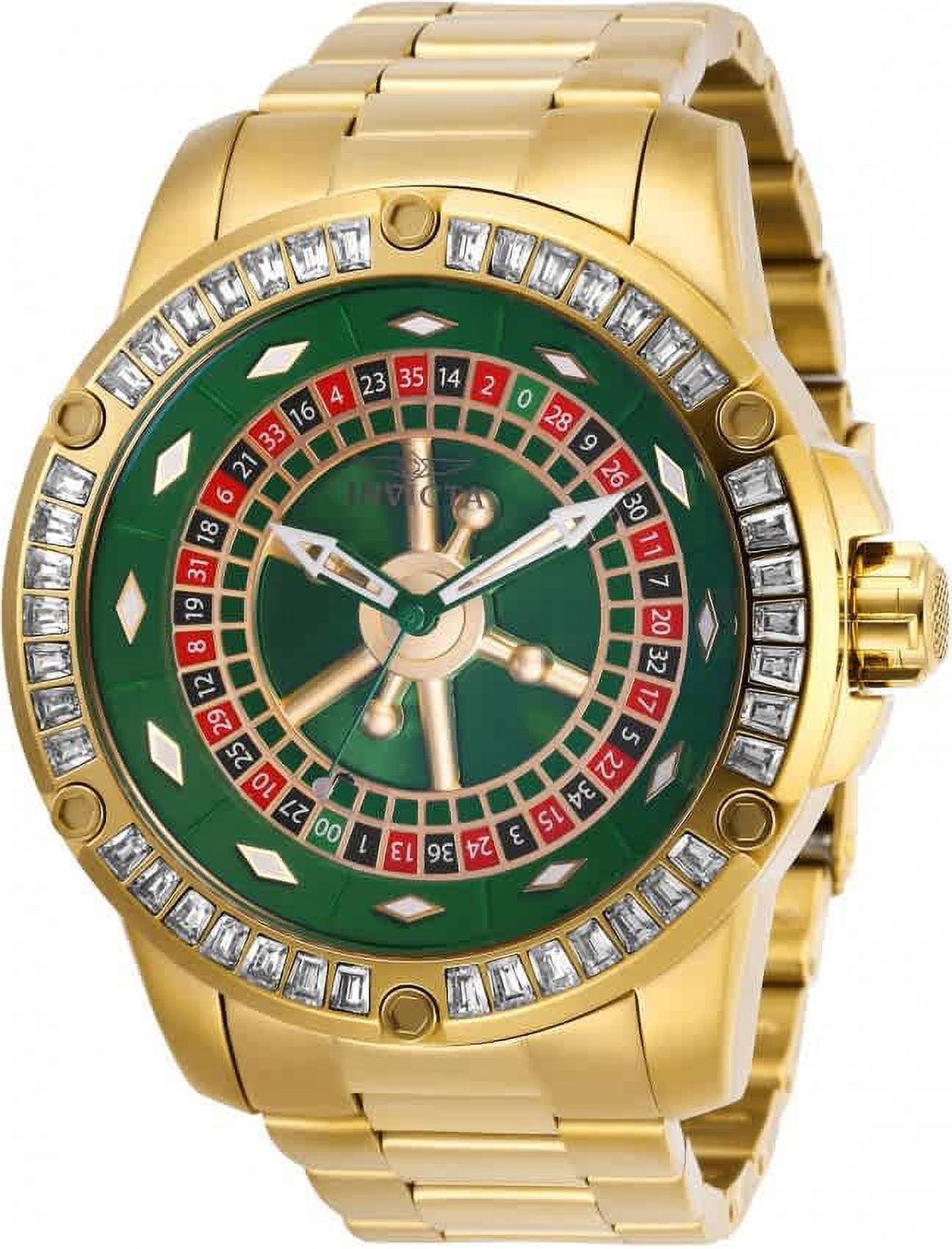 Invicta Specialty Casino Automatic Crystal Green Dial Men's Watch 28713 ...