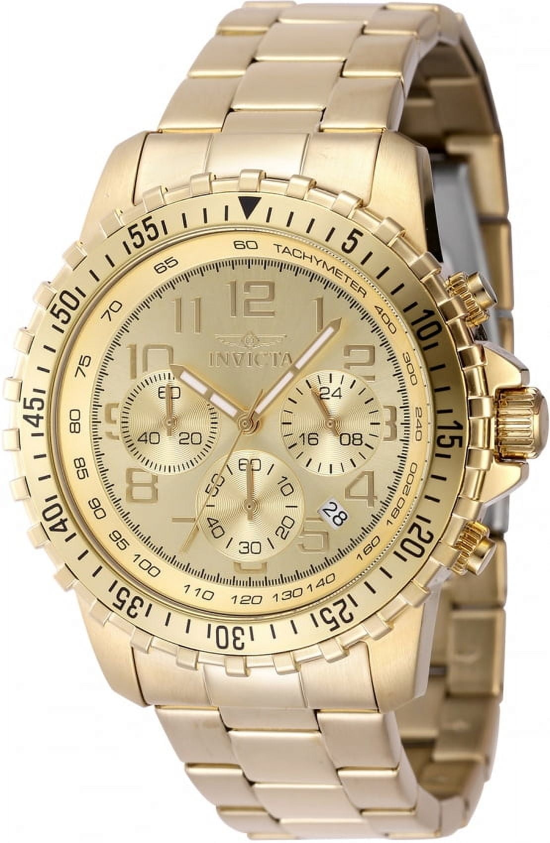 Invicta Specialty Chronograph GMT Quartz Gold Dial Men's Watch 48379 ...