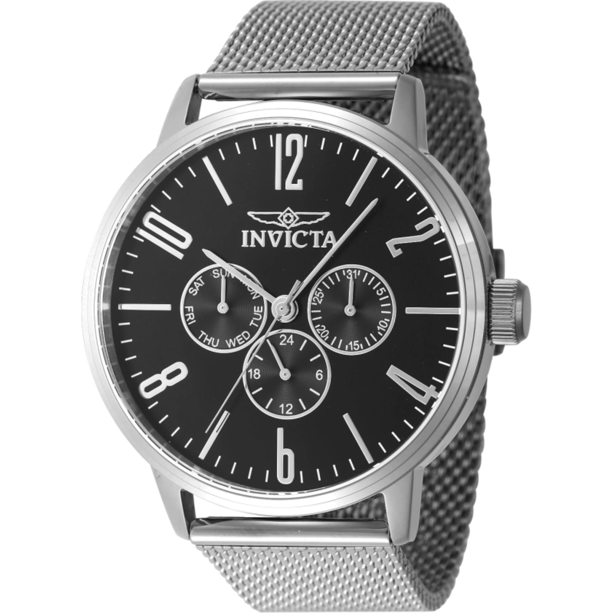 Invicta Specialty GMT Quartz Charcoal Dial Men's Watch 47597 - Walmart.com