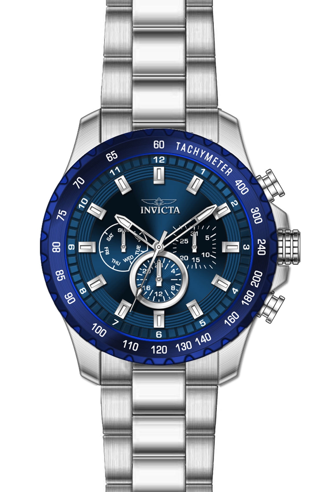 Invicta Men's Speedway Chronograph Watch 24212 - Blue Dial, Stainless ...
