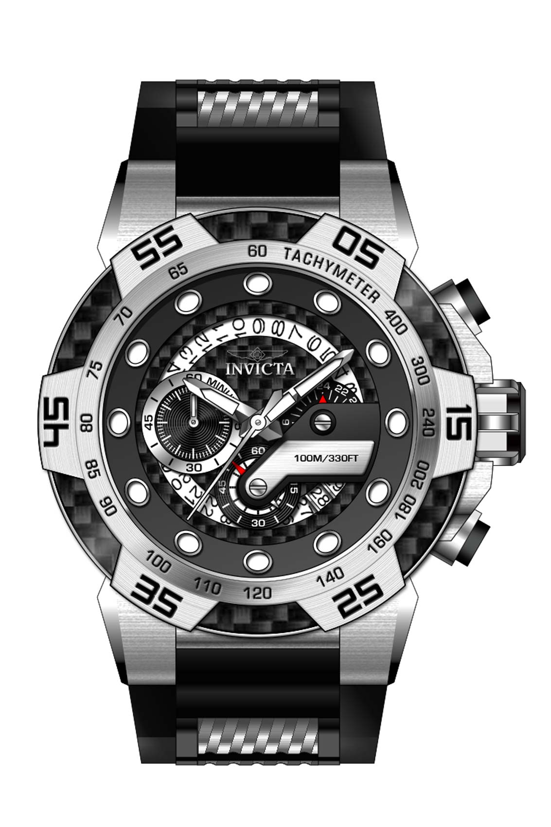 Invicta Men's Speedway Quartz Multifunction Black Dial Watch 24233 ...