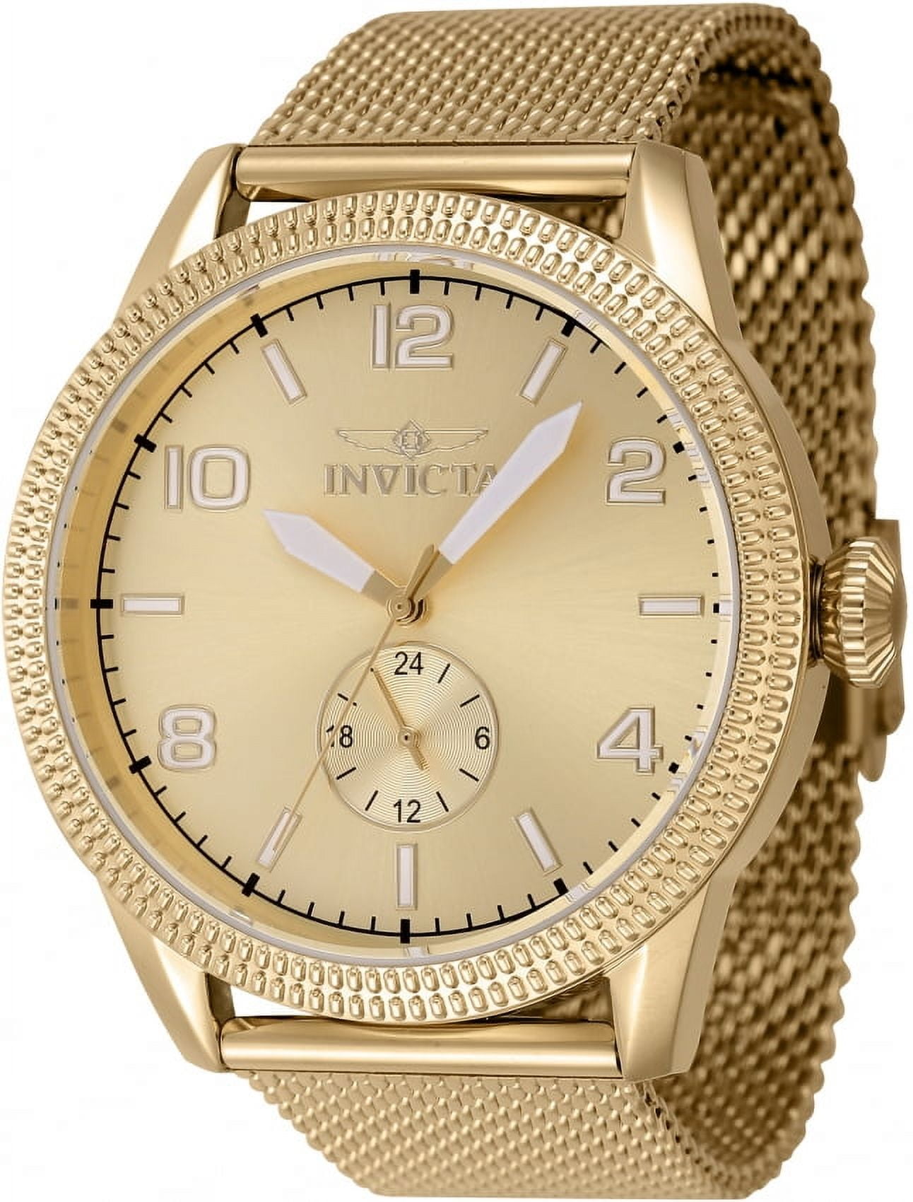 Invicta Vintage Quartz Gold Dial Men's Watch 47136 - Walmart.com