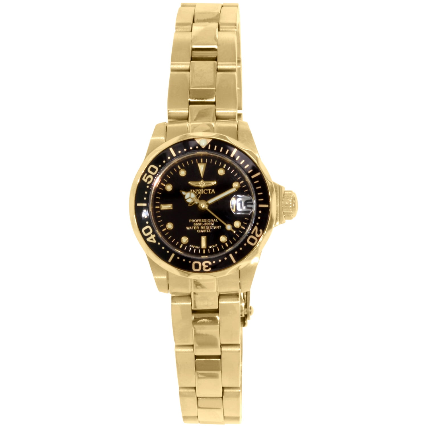 Invicta Women's 8943 Pro Diver Quartz 3 Hand Black Dial Watch - Walmart.com