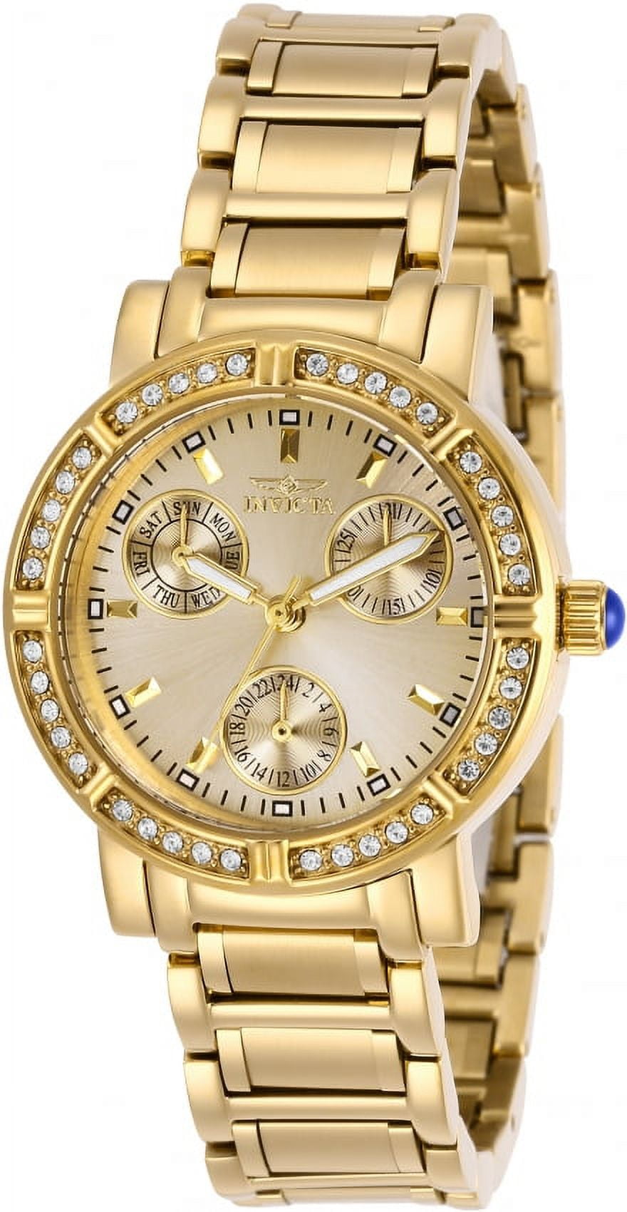 Invicta Women's Angel Quartz Chronograph, Gold Tone Stainless Steel ...