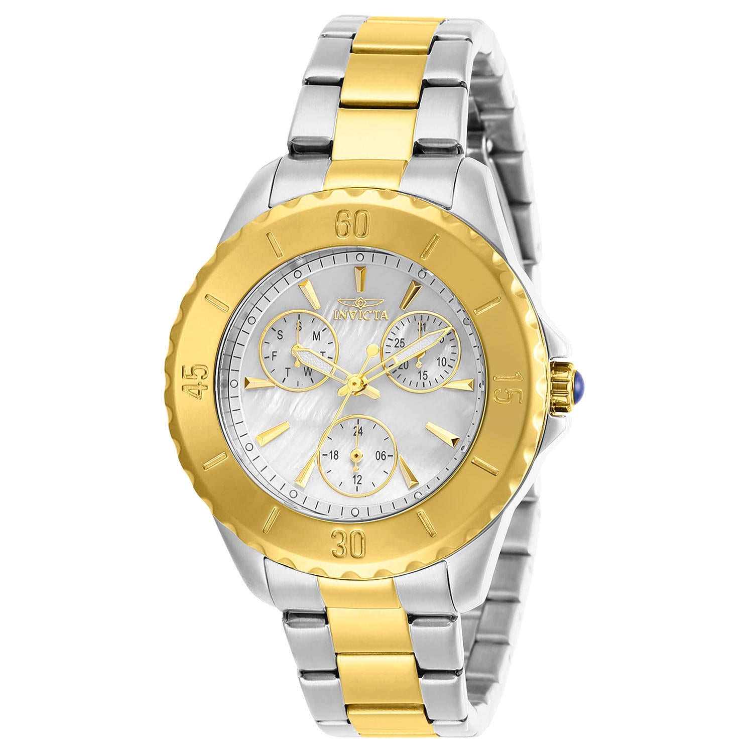 Invicta Women's Angel Quartz Watch, MOP Dial, Two-Tone Bracelet, 100m ...