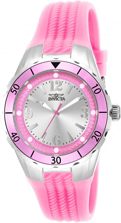 Invicta Women's Angel Quartz Stainless Steel Pink Polyurethane Watch ...