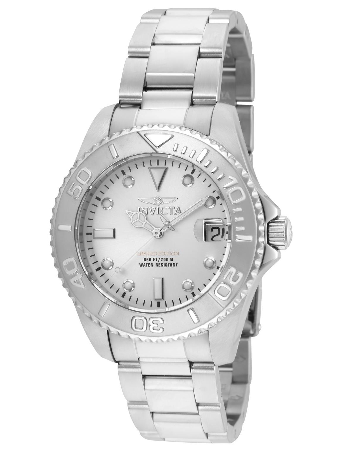 Invicta Women's Pro Diver Steel Bracelet & Case Quartz Silver-Tone Dial ...