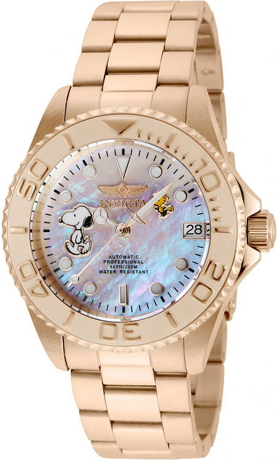 Invicta Women's Snoopy Character Automatic Rose Gold Tone S. Steel ...