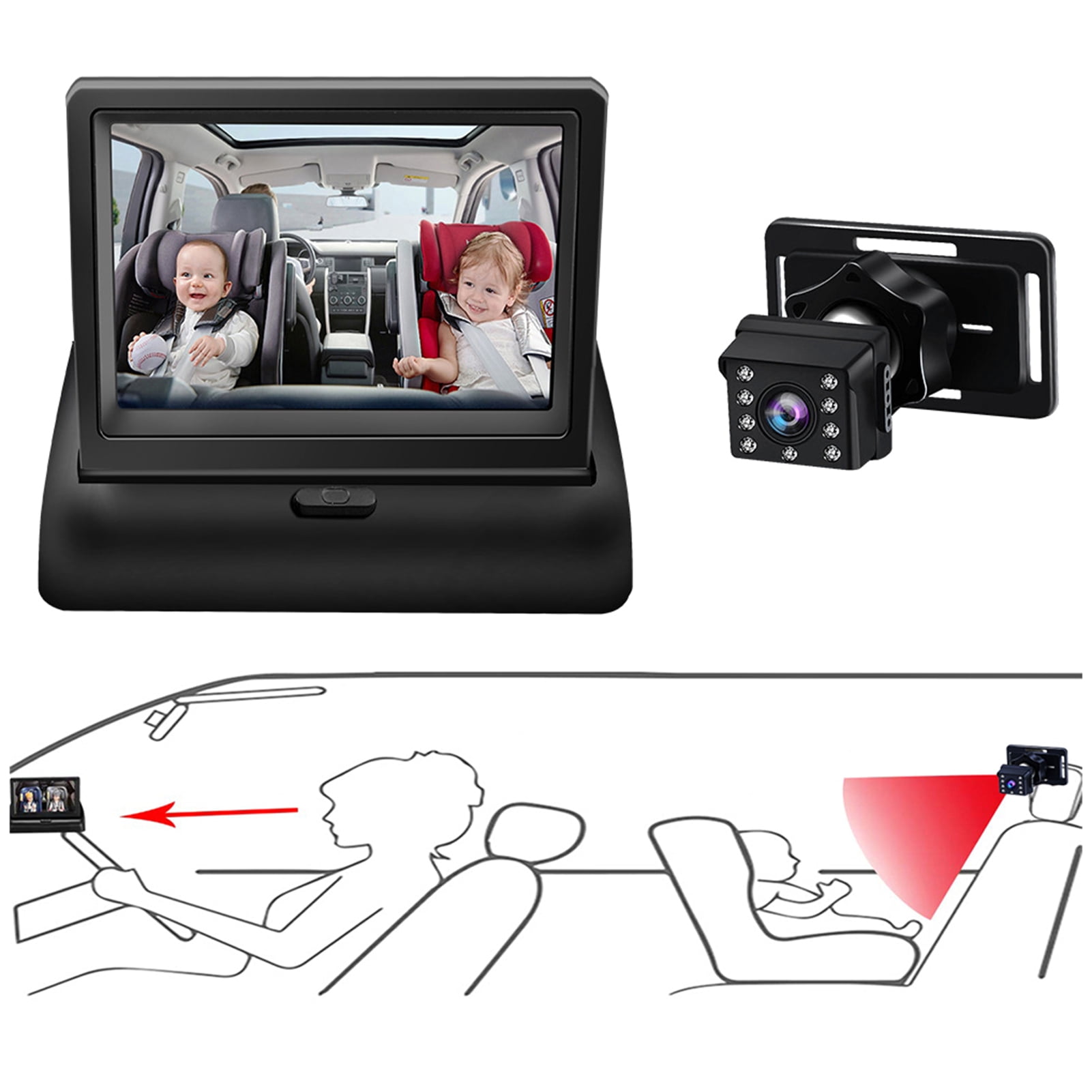 Invigilator,Camera Baby View Vision Baby Rear Seat 4.3 Display 150 ...