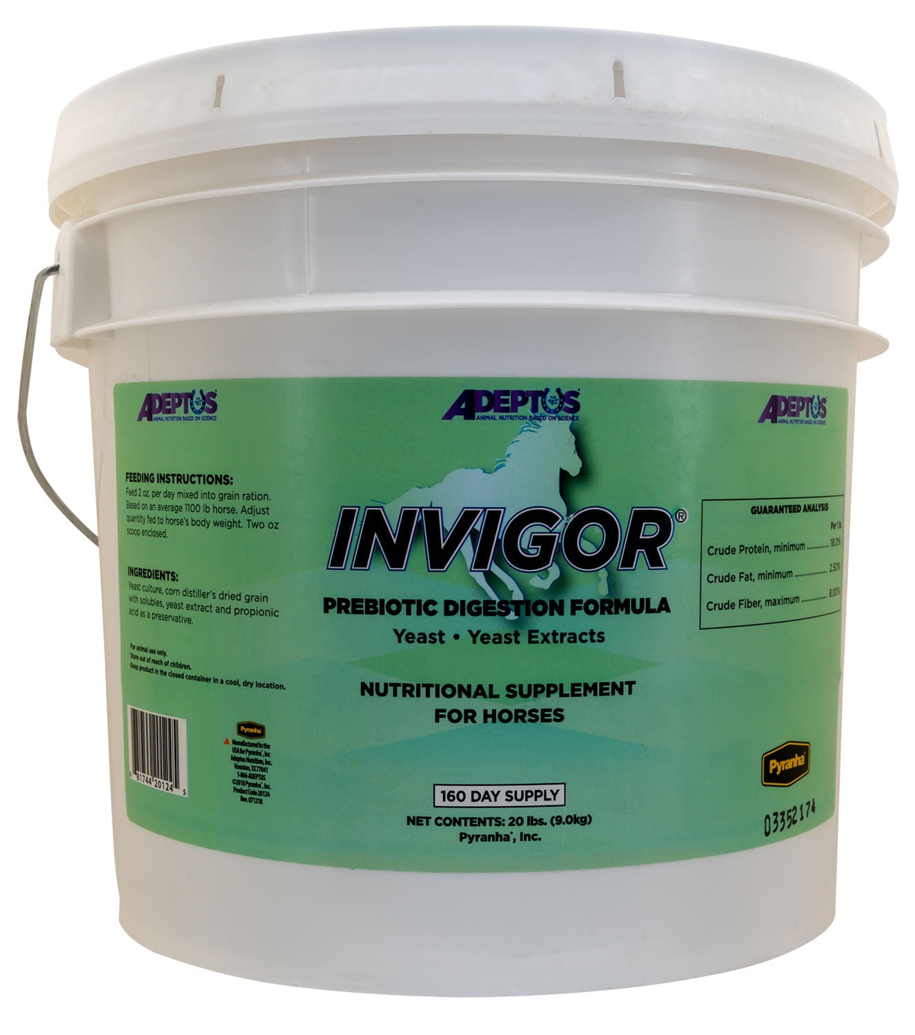 Invigor?? Prebiotic Digestion Formula for Horses (Yeast Product ...