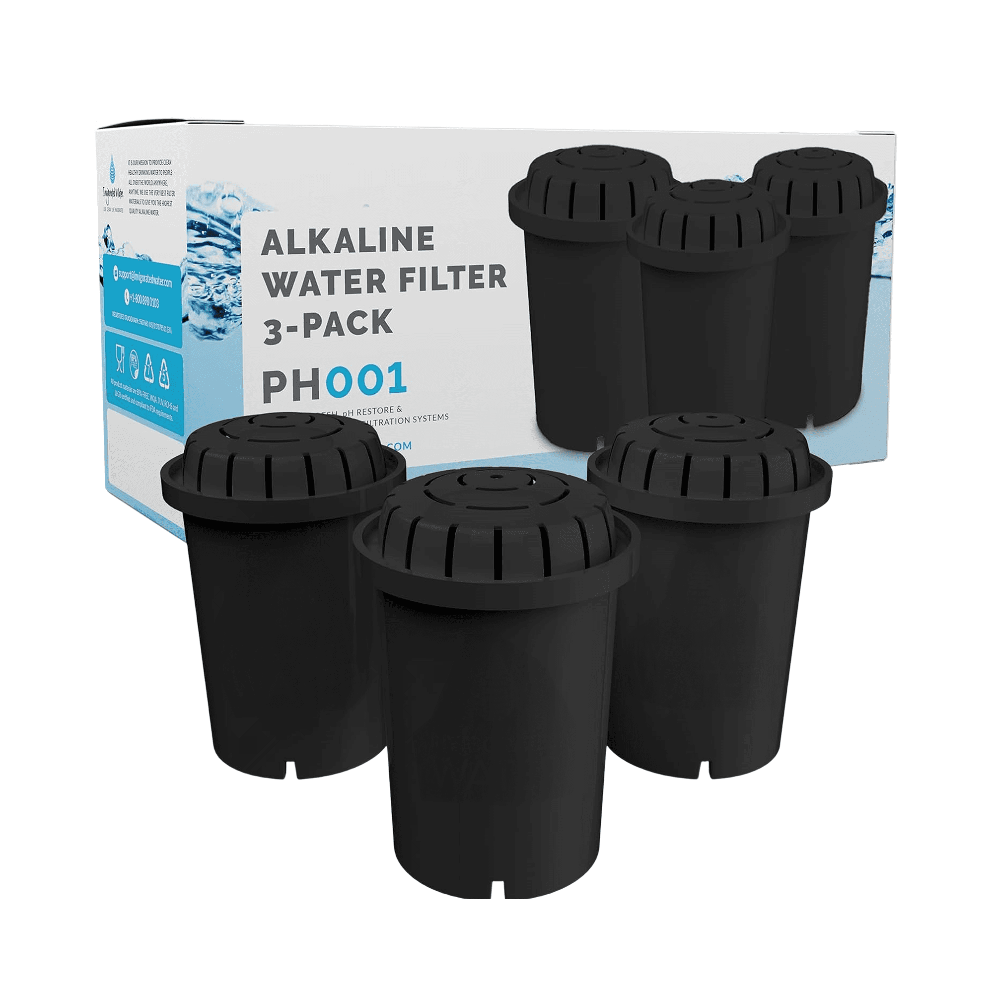 Invigorated Water PH001 Alkaline Water Filter, 3-Pack - Walmart.com