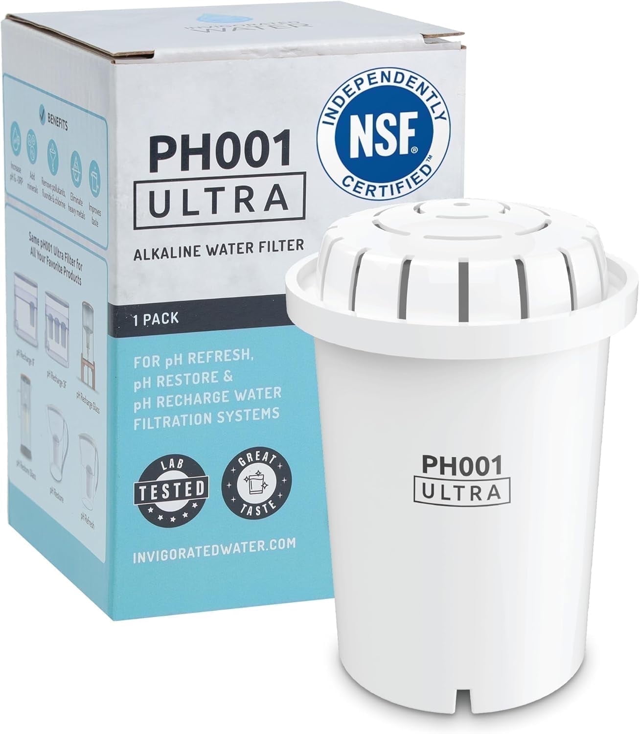 Invigorated Water PH001 Ultra Alkaline Water Filter, 96 Gallons, Multi ...