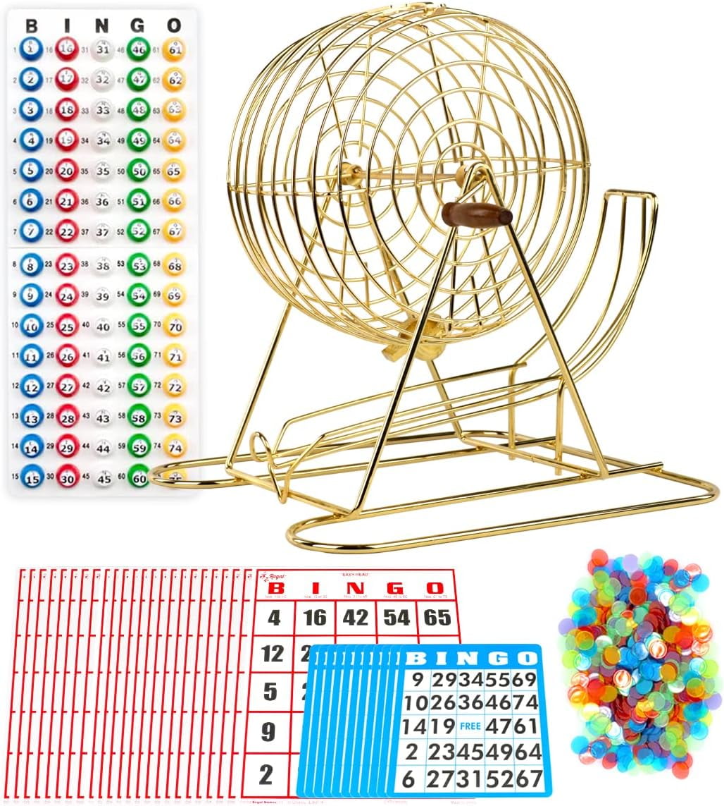 Invigoration Bingo Game Set for Adults and Kids - Includes 11 Inch Red ...