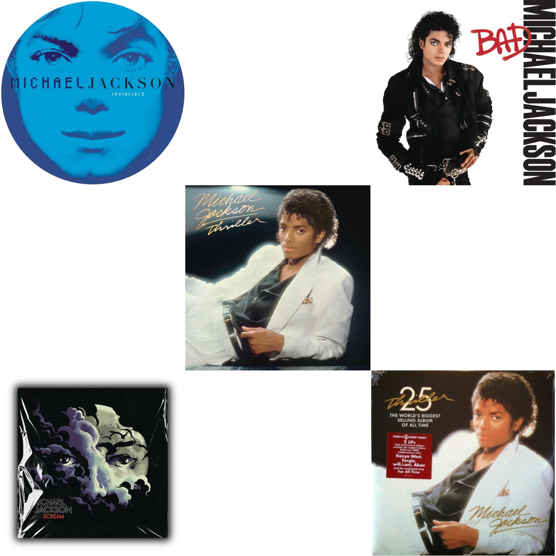 Invincible (2LP/Picture Disc) & Michael Jackson - Scream (2LP) (New LP ...