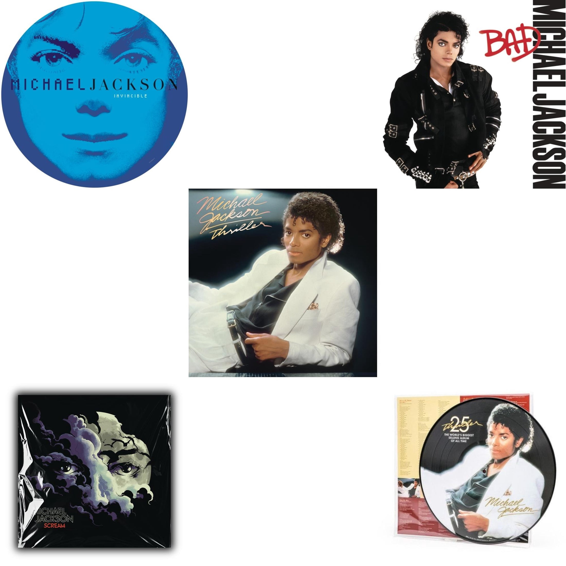 Invincible (2LP/Picture Disc) & Michael Jackson - Scream (2LP) (New LP ...