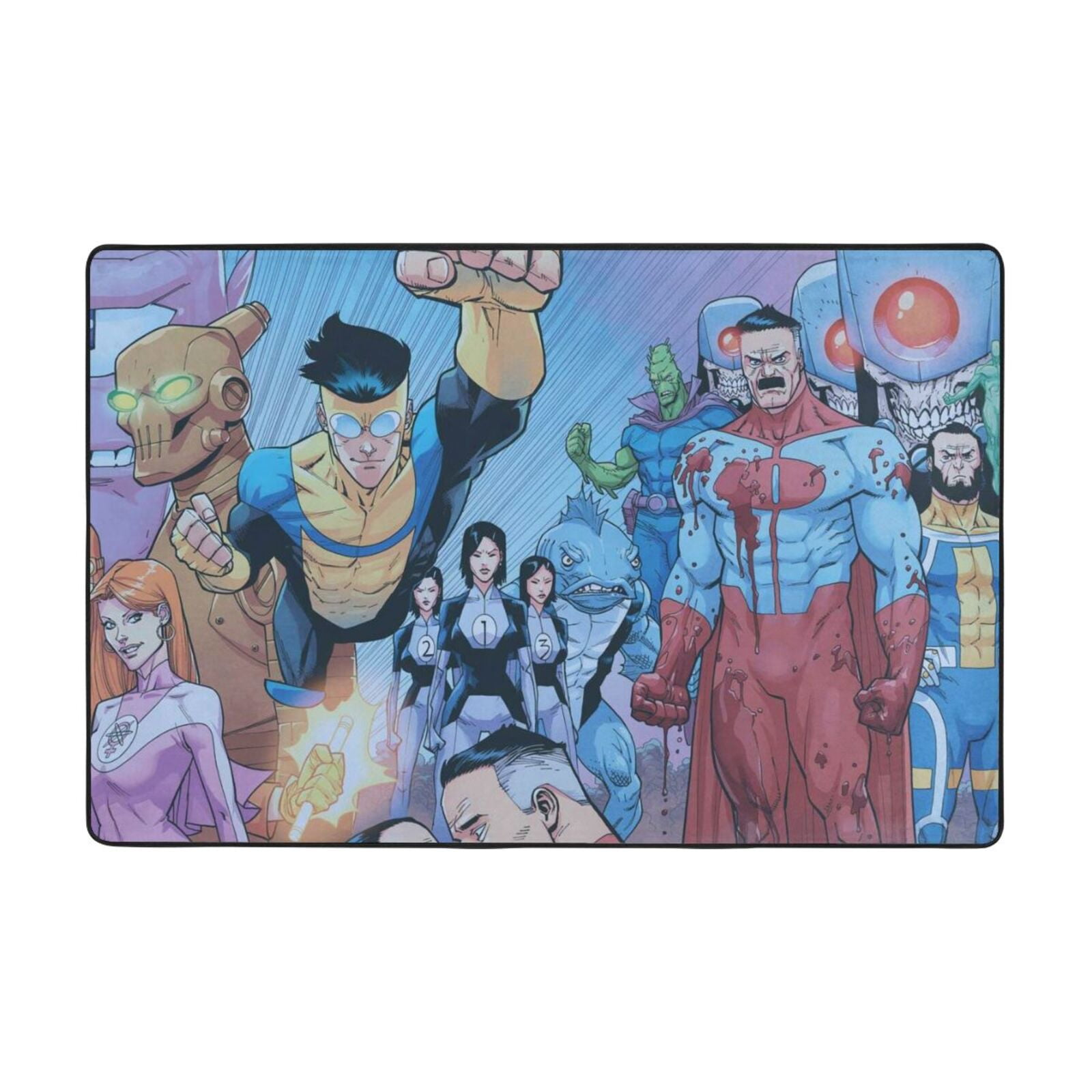 Invincible Area Rug, Large Carpet, Washable Rug Mat, Flannel Non-slip ...