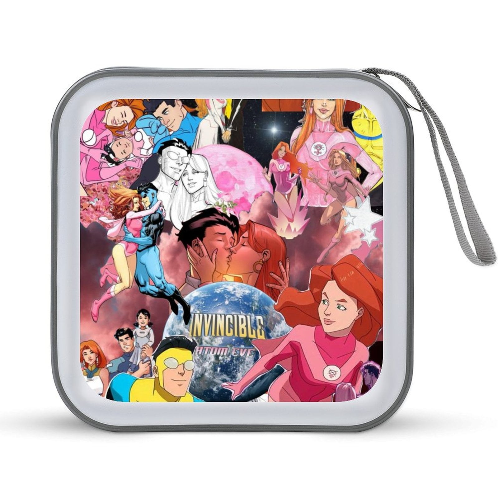 Invincible CD Case, 40 Capacity VCD/DVD Case Holders Wallet Hard Plastic DVD Disc Organizer ...