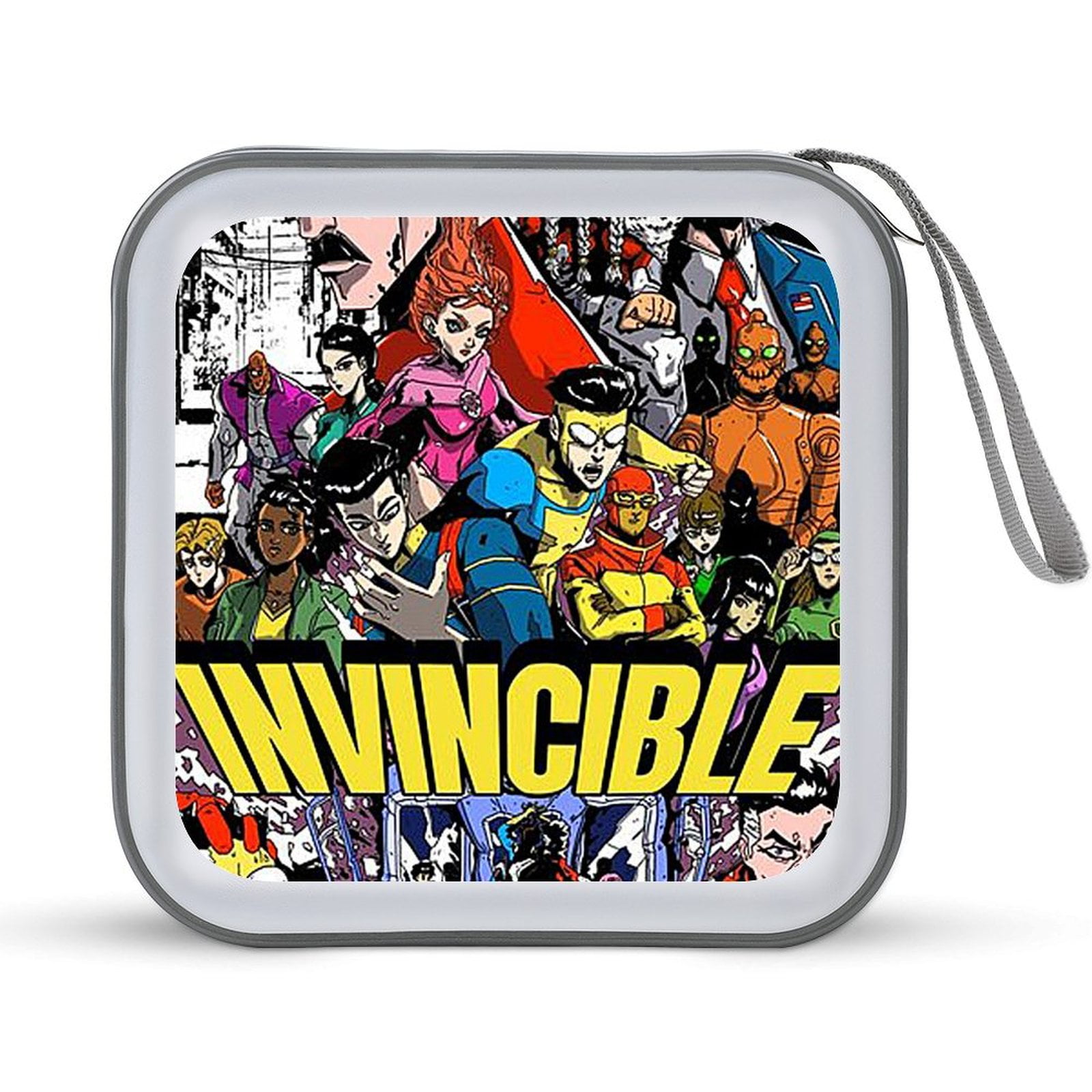 Invincible CD Case, 40 Capacity VCD/DVD Case Holders Wallet Hard Plastic DVD Disc Organizer ...