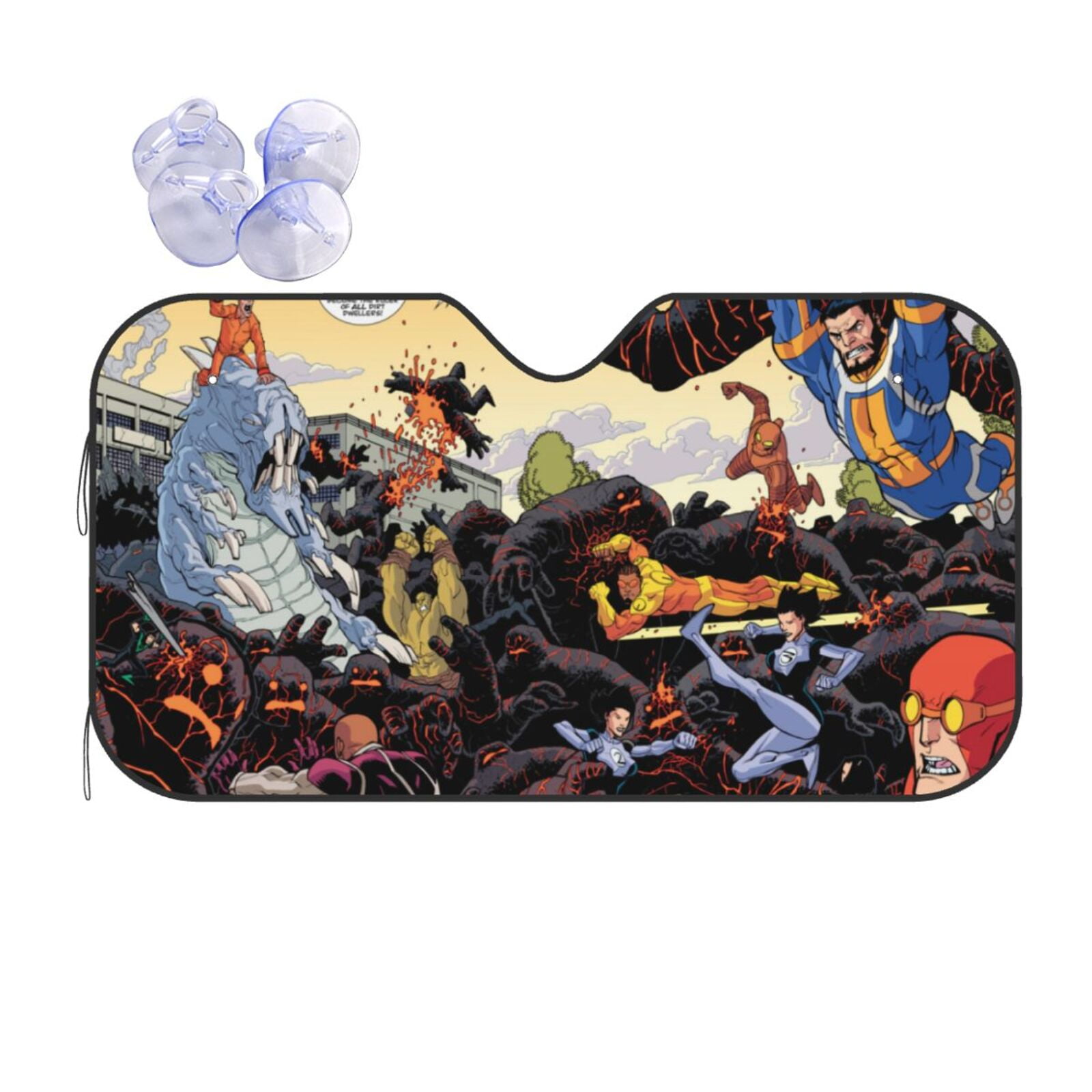 Invincible Car Windshield Sun Shade Front Window Shade Foldable Uv Ray ...