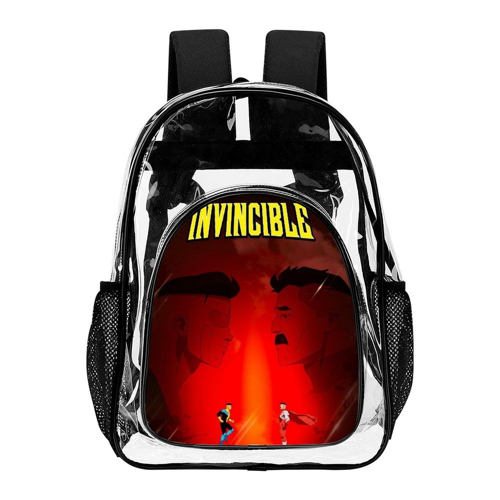 Invincible Clear Backpack Transparent Heavy Duty Bookbag Large PVC ...