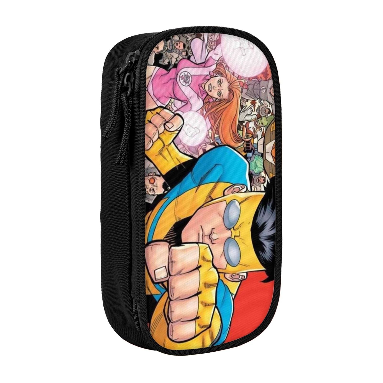 Invincible Double Layer Large Capacity Pencil Bag with Zipper ...