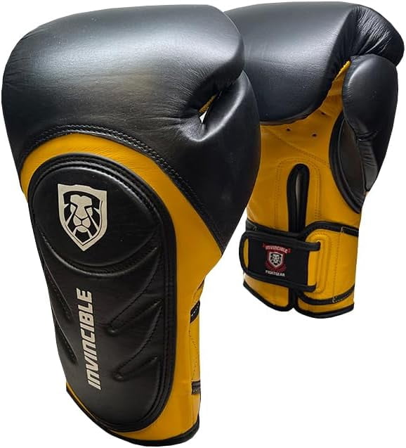 Invincible Fight Gear Professional Hook and Loop Leather Training ...