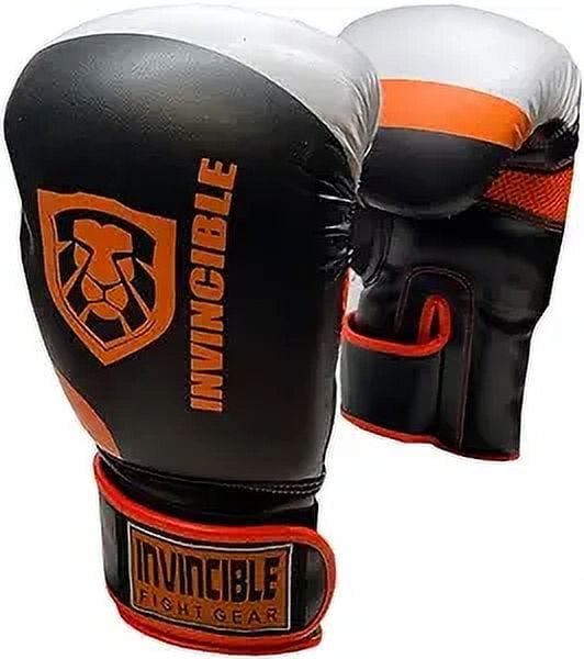Invincible Fight Gear Standard Leather Hook and Loop Training Boxing ...