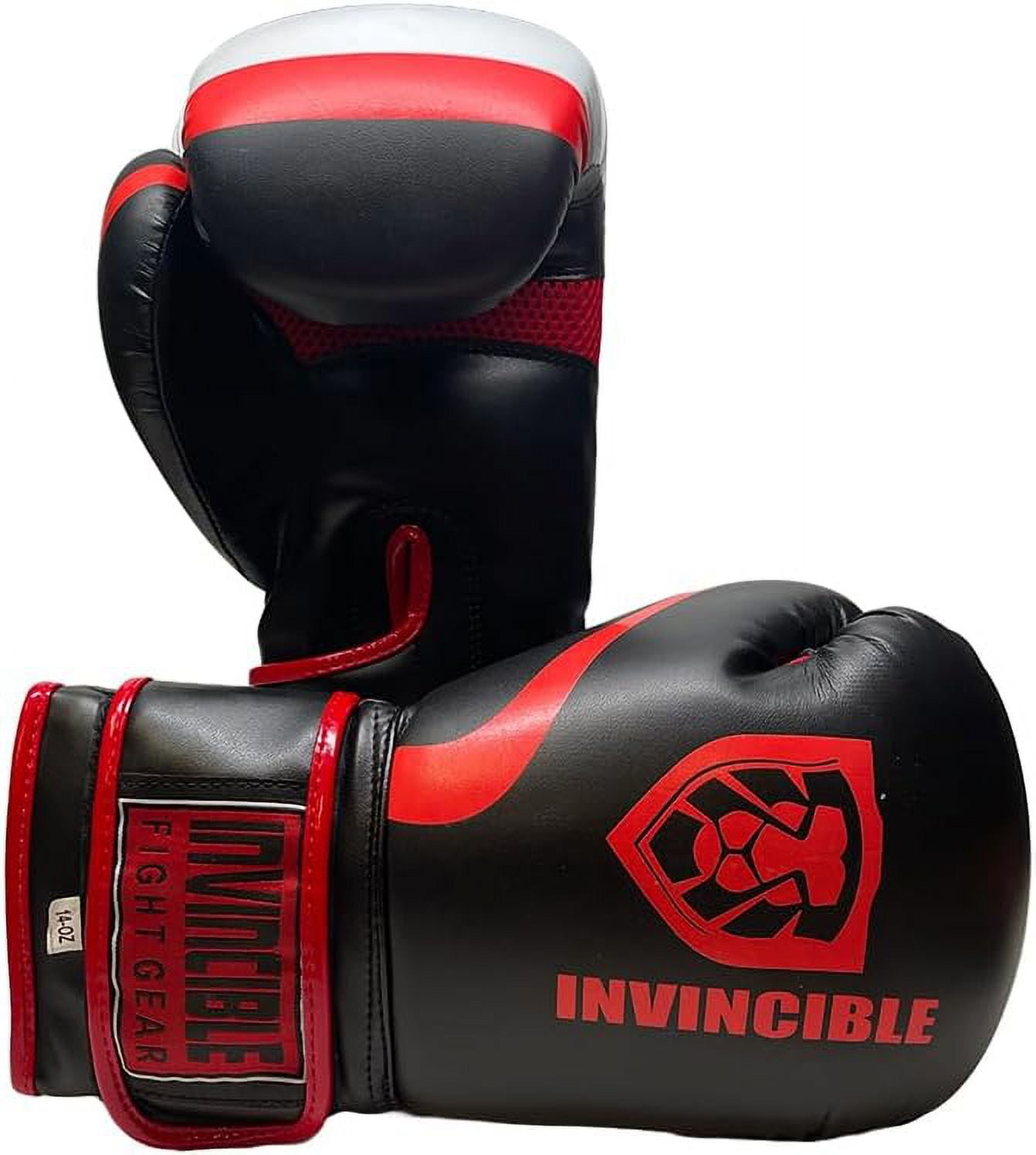 Invincible Fight Gear Standard Leather Hook and Loop Training Boxing ...