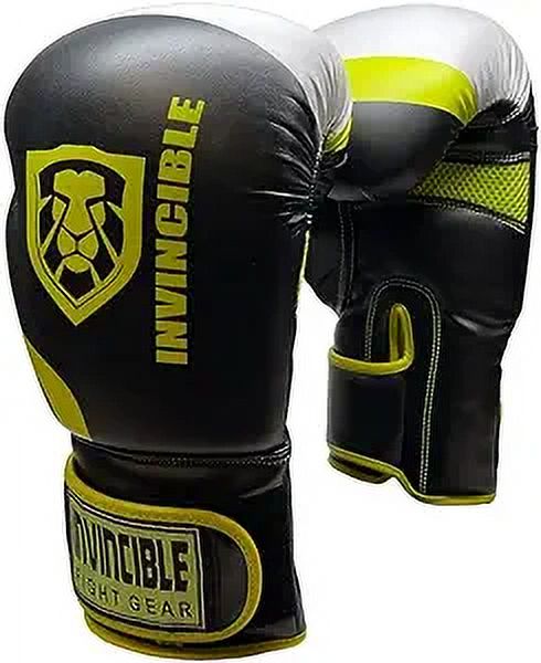 Invincible Fight Gear Standard Leather Hook and Loop Training Boxing ...