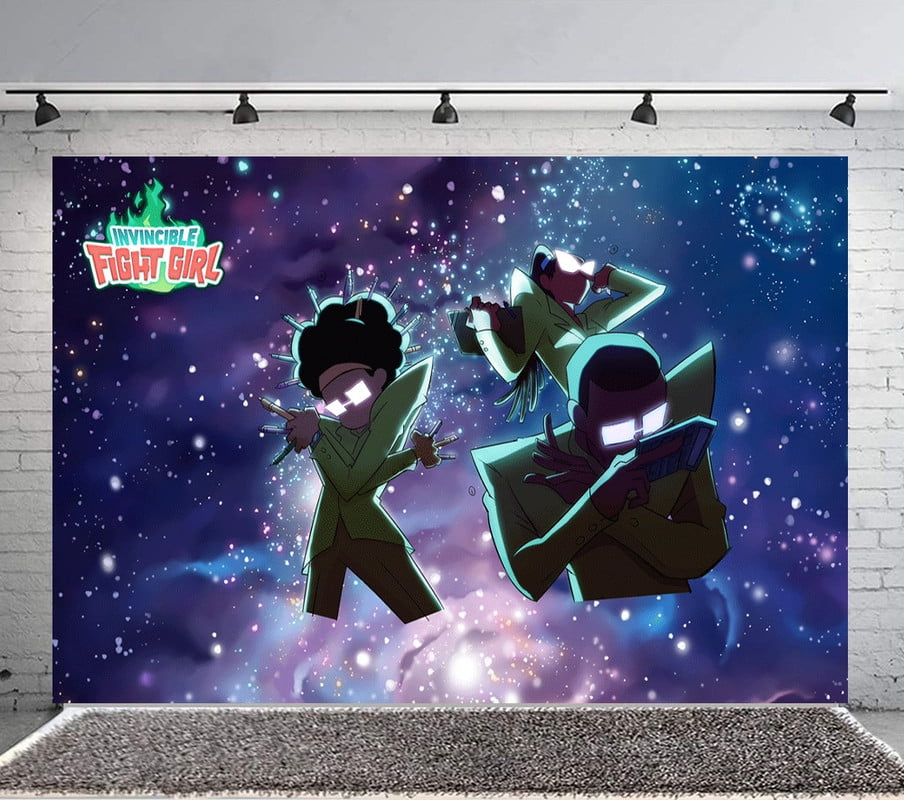 Invincible Fight Girl Backdrop Banner Party Supplies Poster Movie Theme ...
