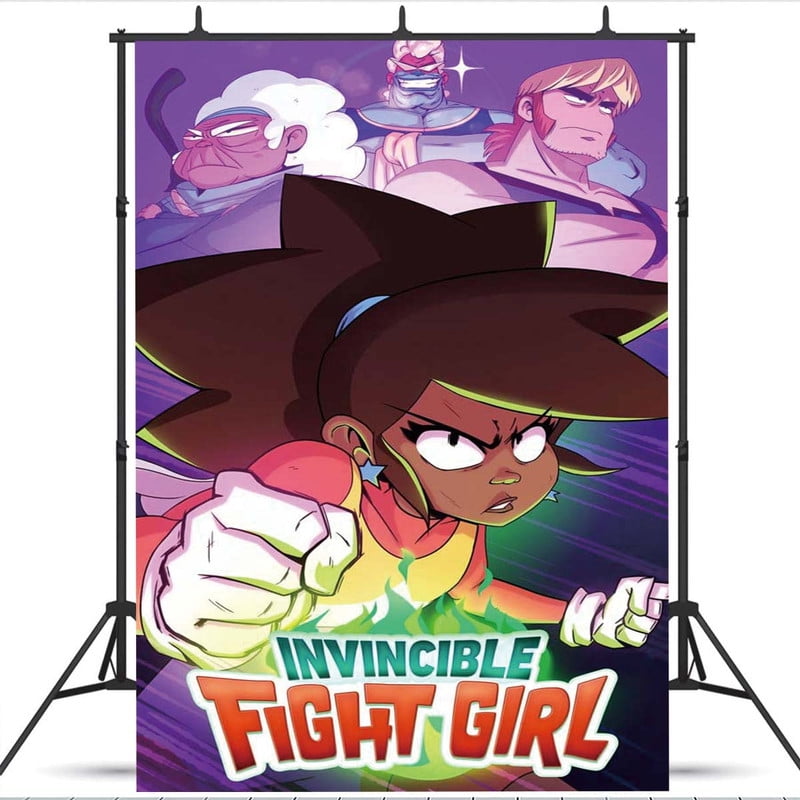 Invincible Fight Girl Party Supplies Backdrop Banner Poster Birthday ...
