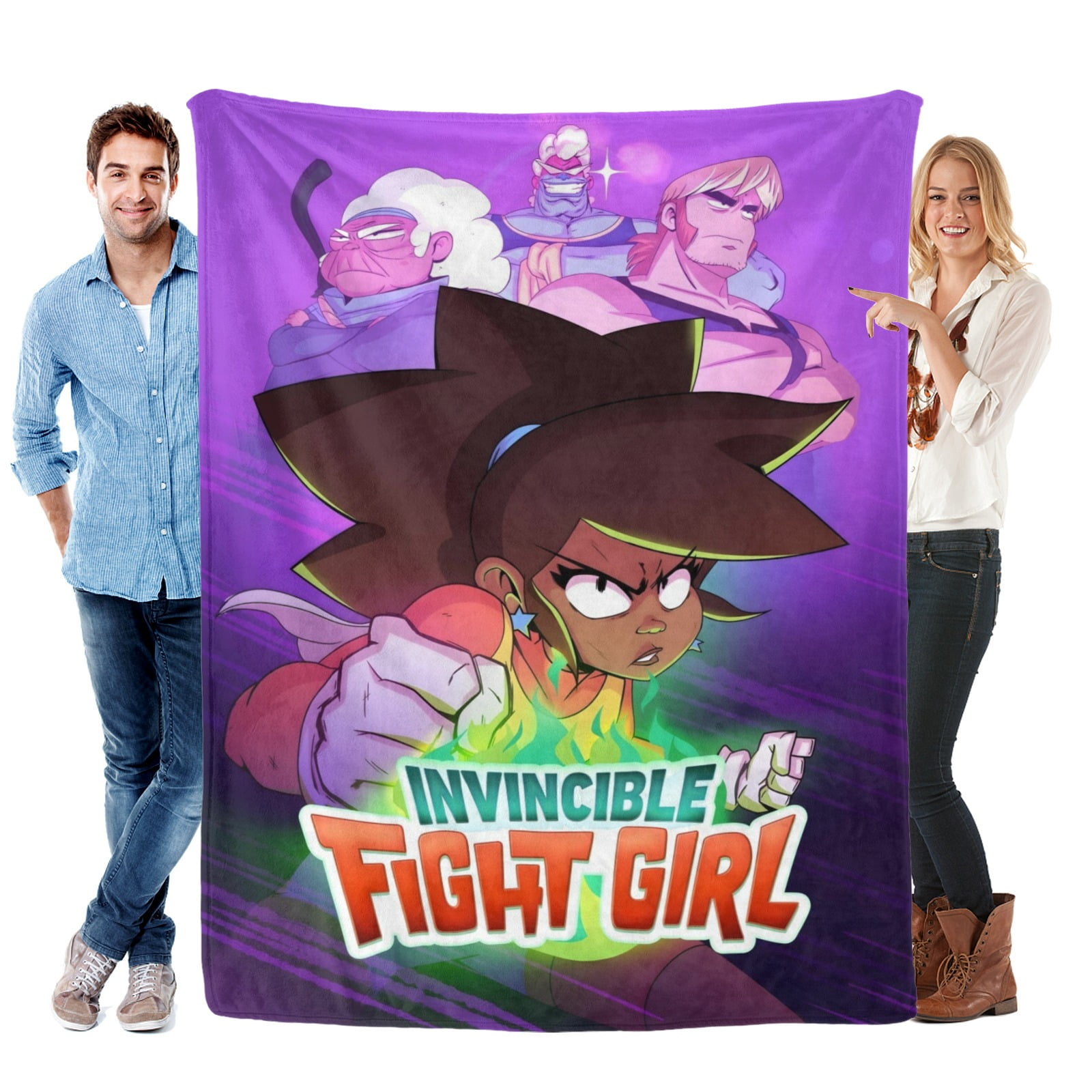 Invincible Fight Girl-themed Pals Plush Throw Blanket Gifts for Fans ...