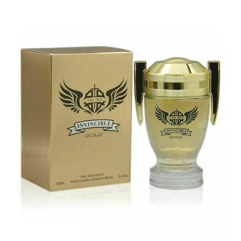 Invincible Gold Eau de Parfum for Men – 3.4 oz / 100 ml Spray – Bold ...