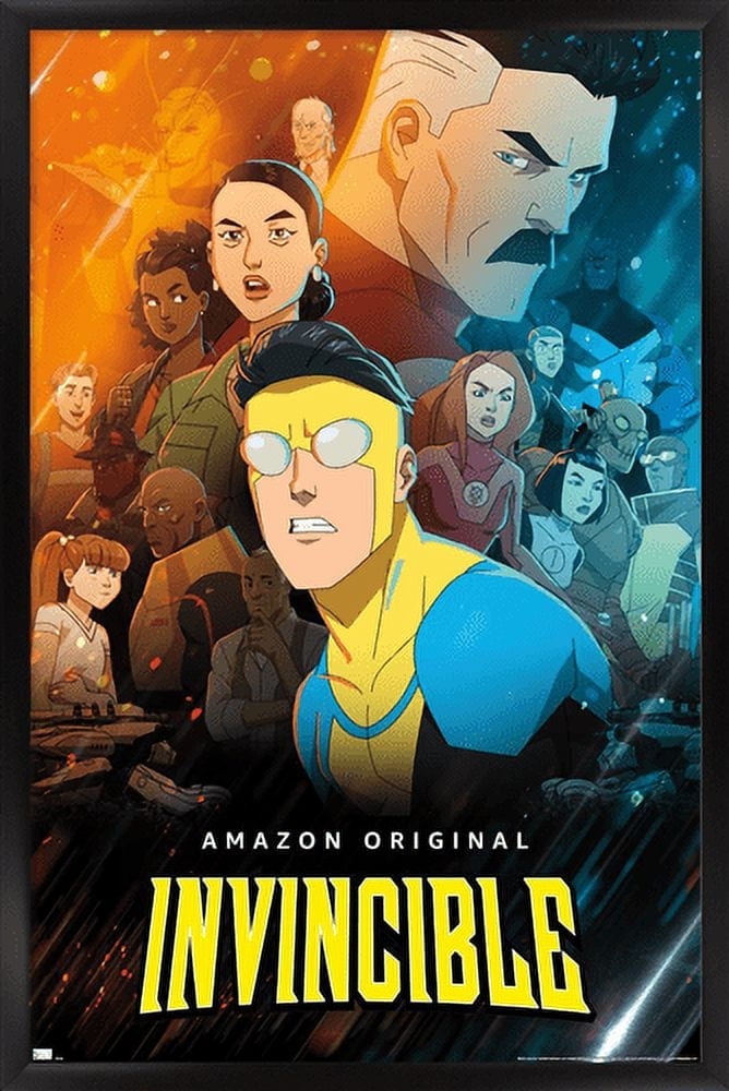 Invincible - Group One Sheet Wall Poster, 14.725" x 22.375" Framed ...