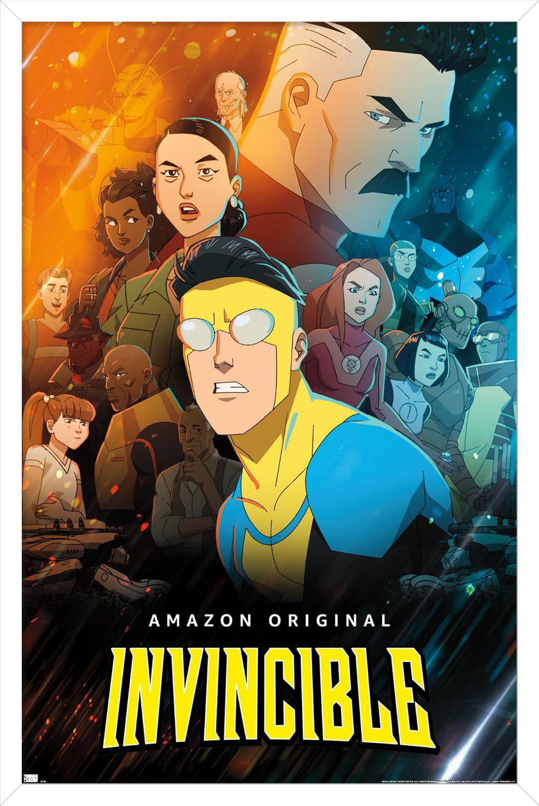 Invincible - Group One Sheet Wall Poster, 14.725" x 22.375" Framed ...