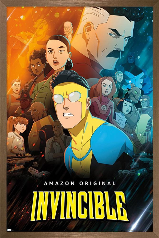 Invincible - Group One Sheet Wall Poster, 22.375" x 34" Framed ...