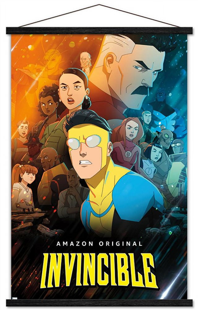 Invincible - Group One Sheet Wall Poster with Magnetic Frame, 22.375" x ...