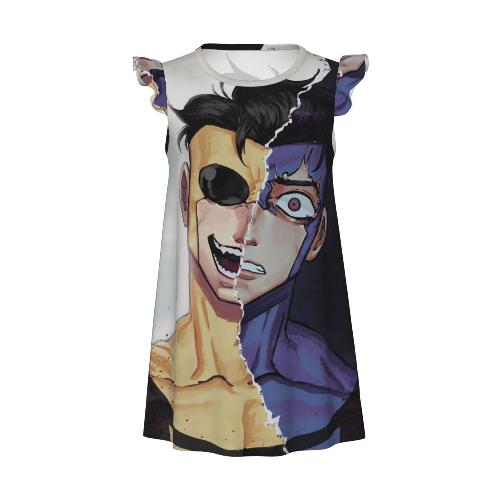 Invincible Little Girls Nightgowns Soft Flutter Sleeve Night Dress ...