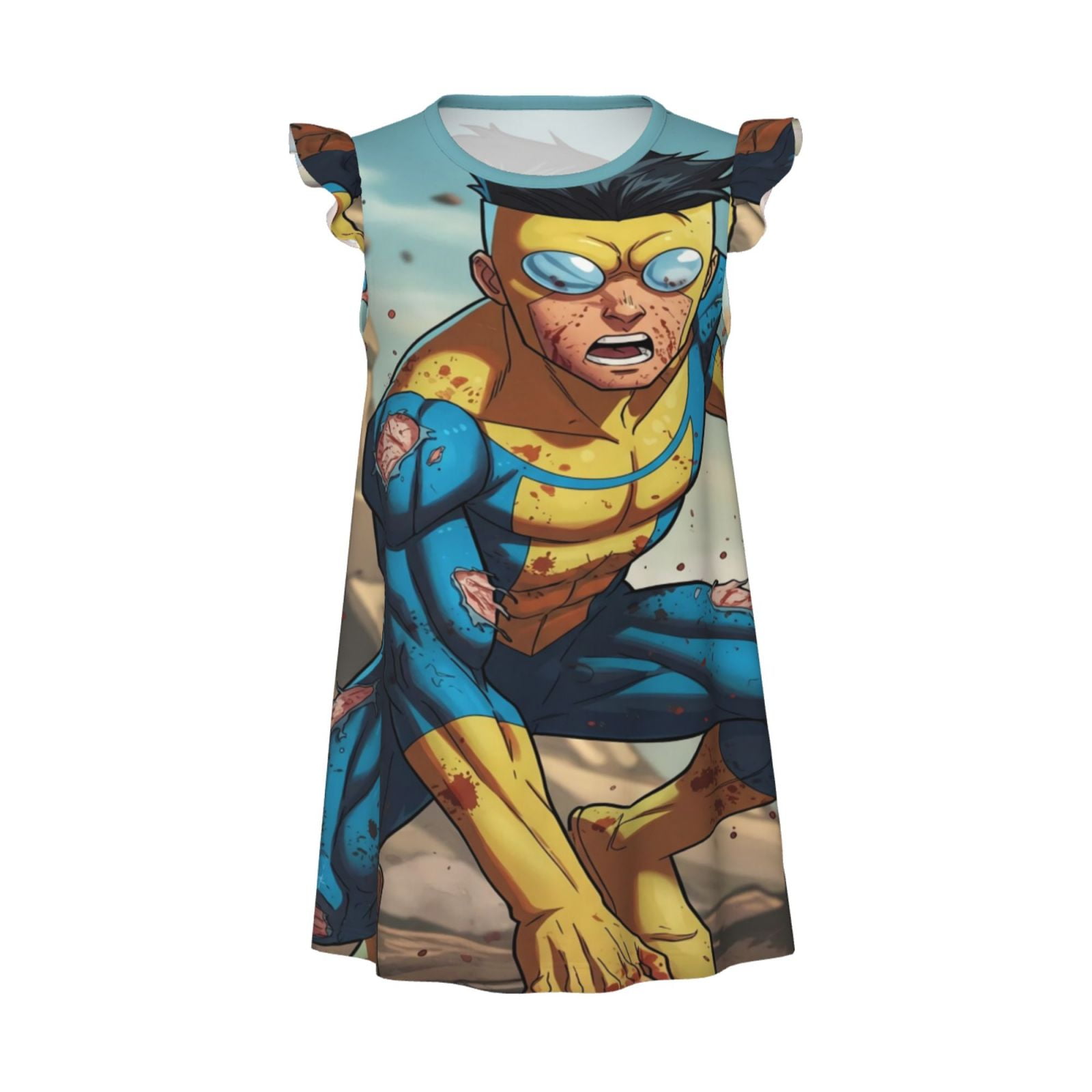 Invincible Little Girls Nightgowns Soft Flutter Sleeve Night Dress ...