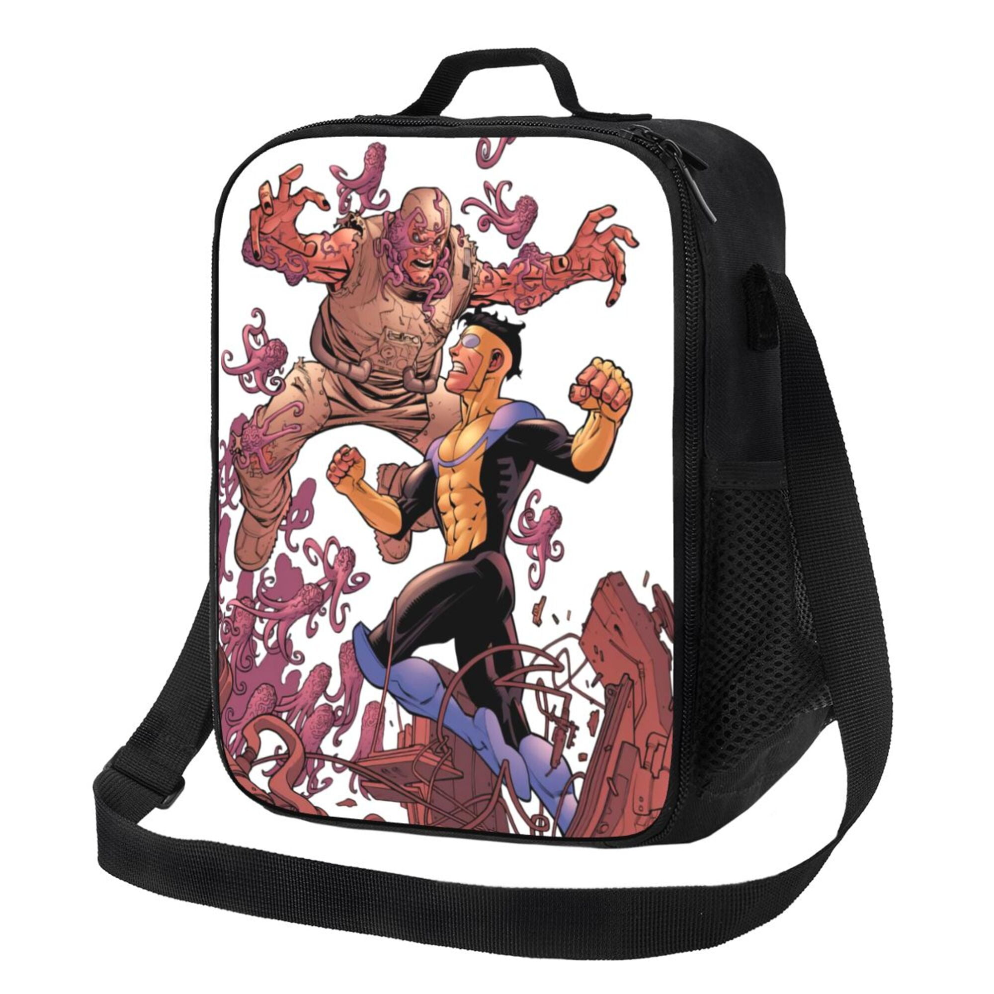 Invincible Lunch Bag, Insulated Shoulder Lunch Box Reusable Tote Bag ...