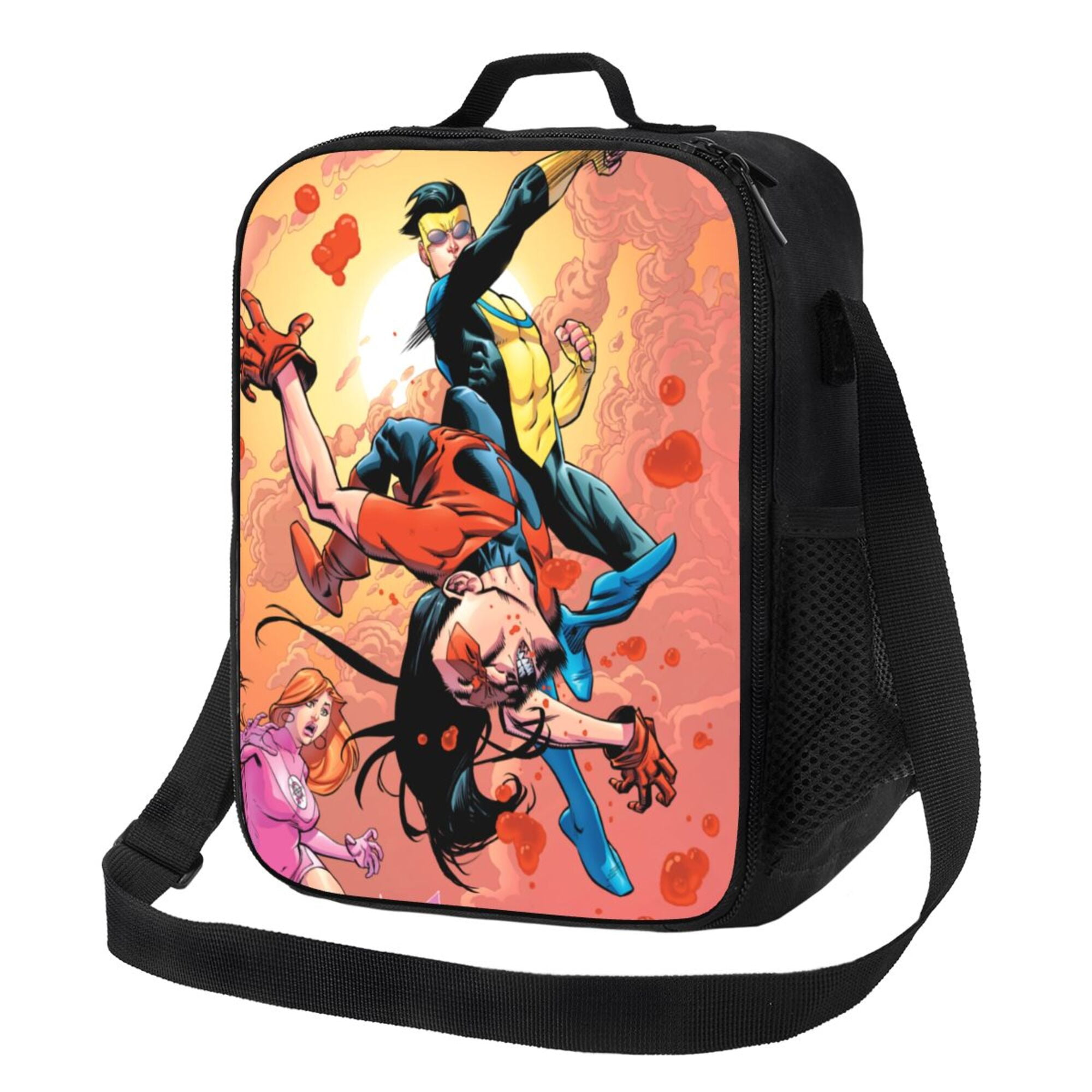 Invincible Lunch Bag, Insulated Shoulder Lunch Box Reusable Tote Bag ...
