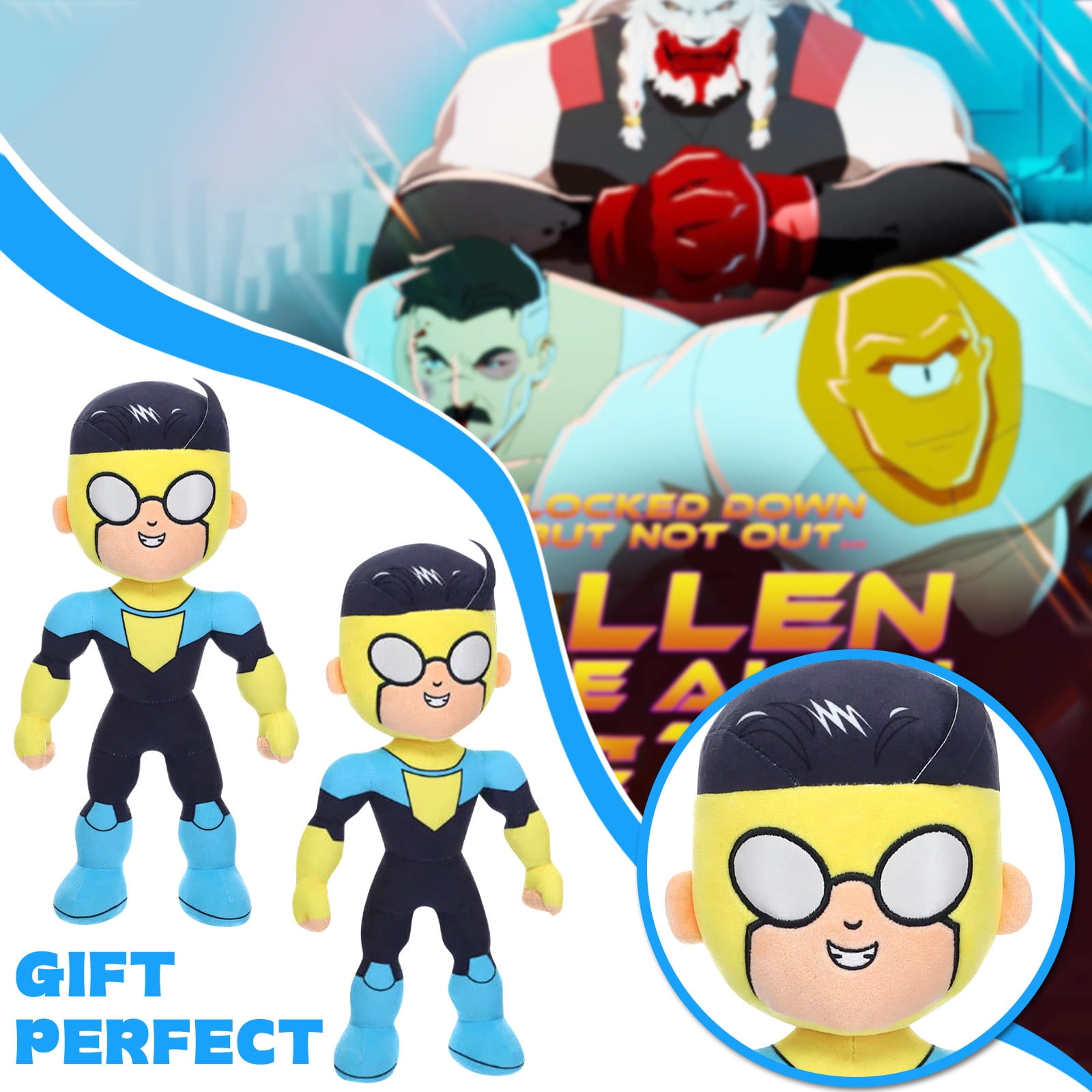 Invincible Merch Battletorn Invincible Stuffed Animals 7" Collectible ...