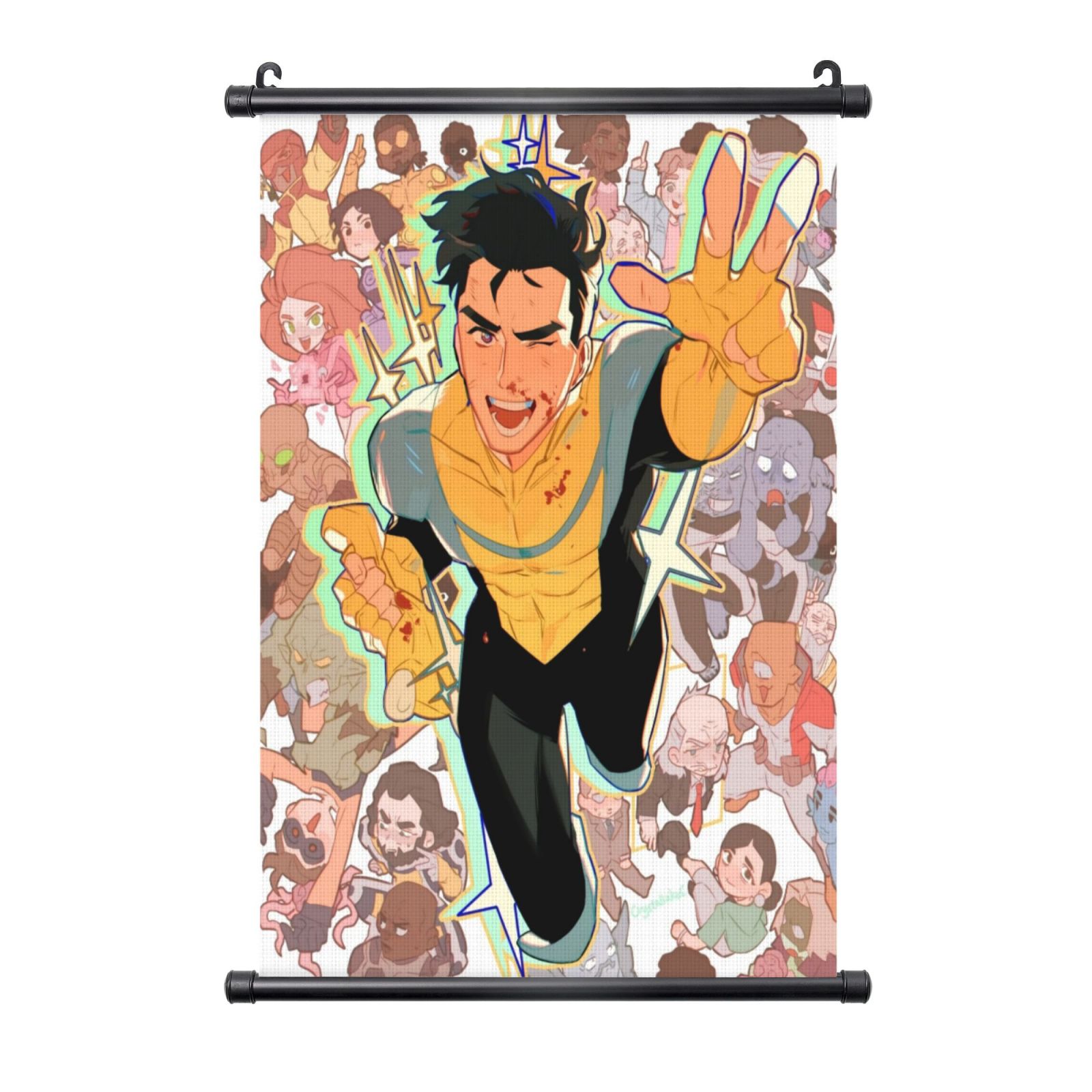 Invincible Posters Wall Hanging Black Plastic Shaft Poster Wall Art ...