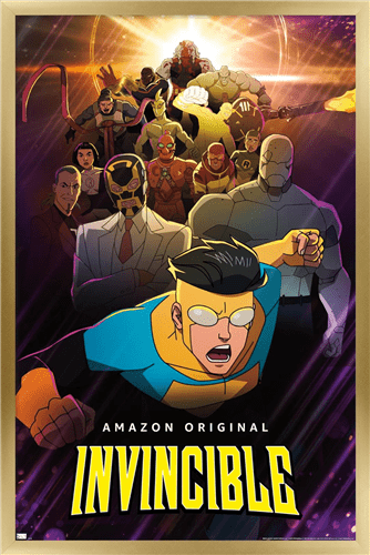 Invincible - Purple One Sheet Wall Poster, 14.725" x 22.375" Framed ...