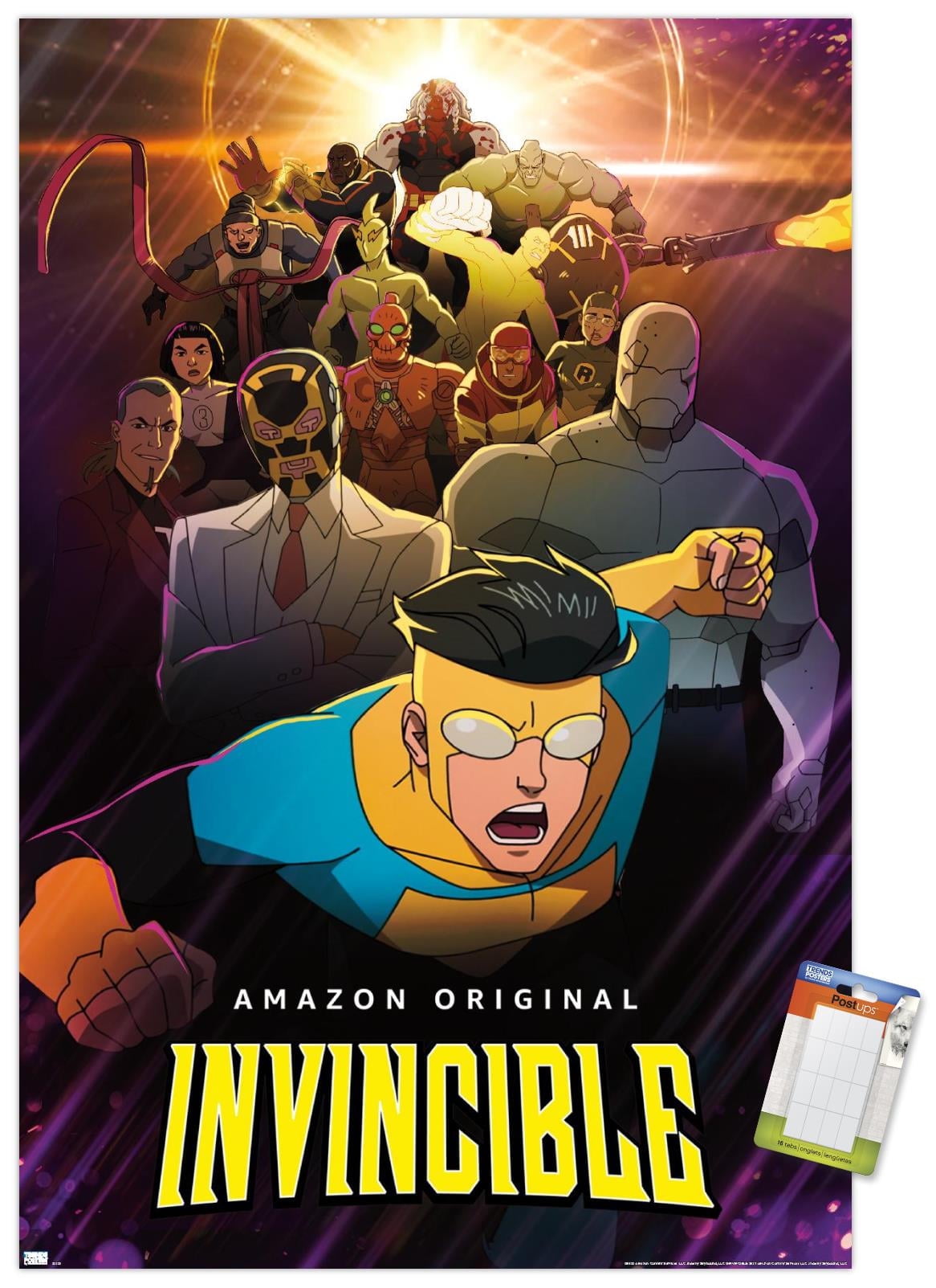 Invincible - Purple One Sheet Wall Poster, 14.725" x 22.375" - Walmart.com
