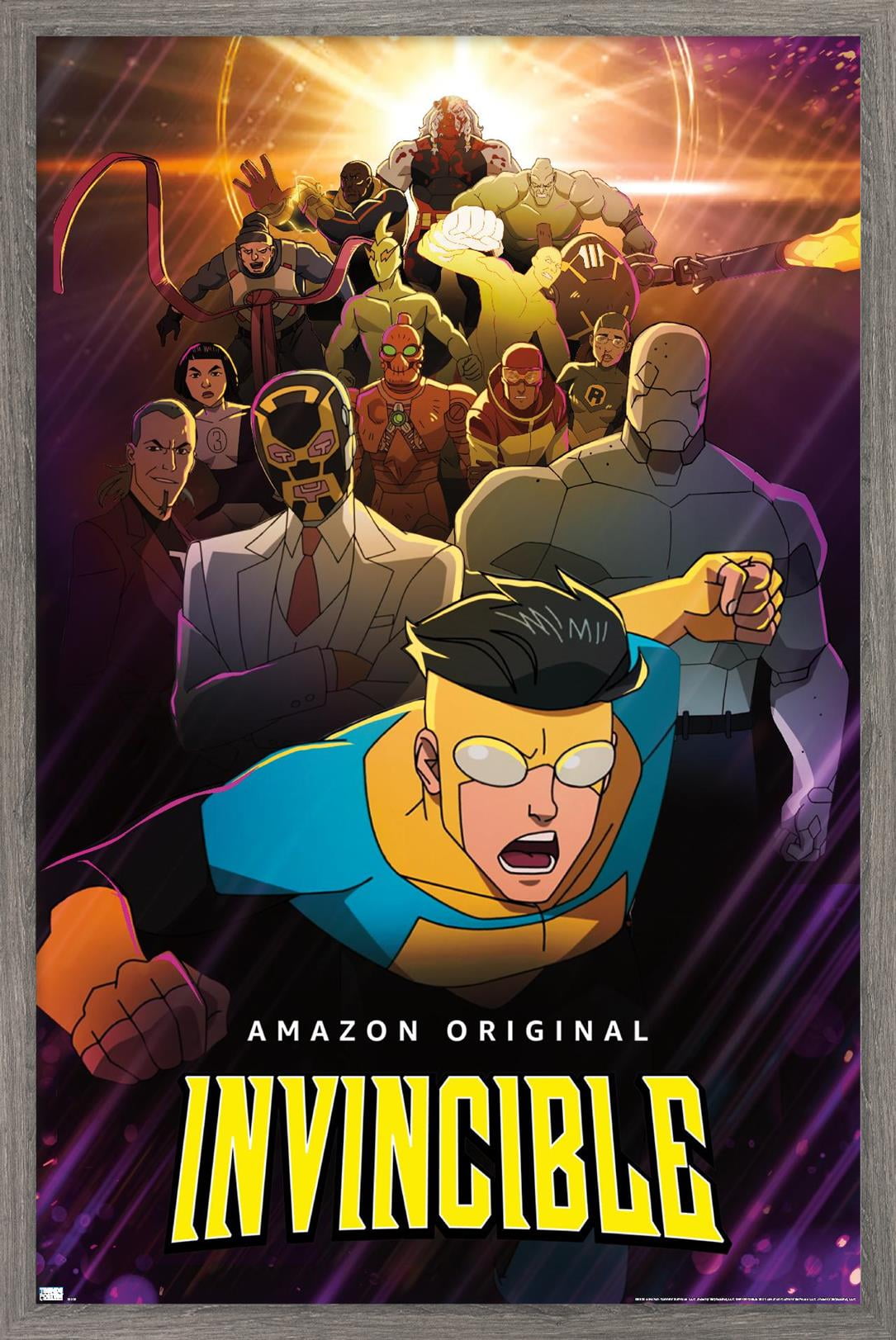 Invincible - Purple One Sheet Wall Poster, 22.375" x 34" Framed ...