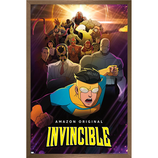 Invincible - Purple One Sheet Wall Poster, 22.375" x 34" Framed ...