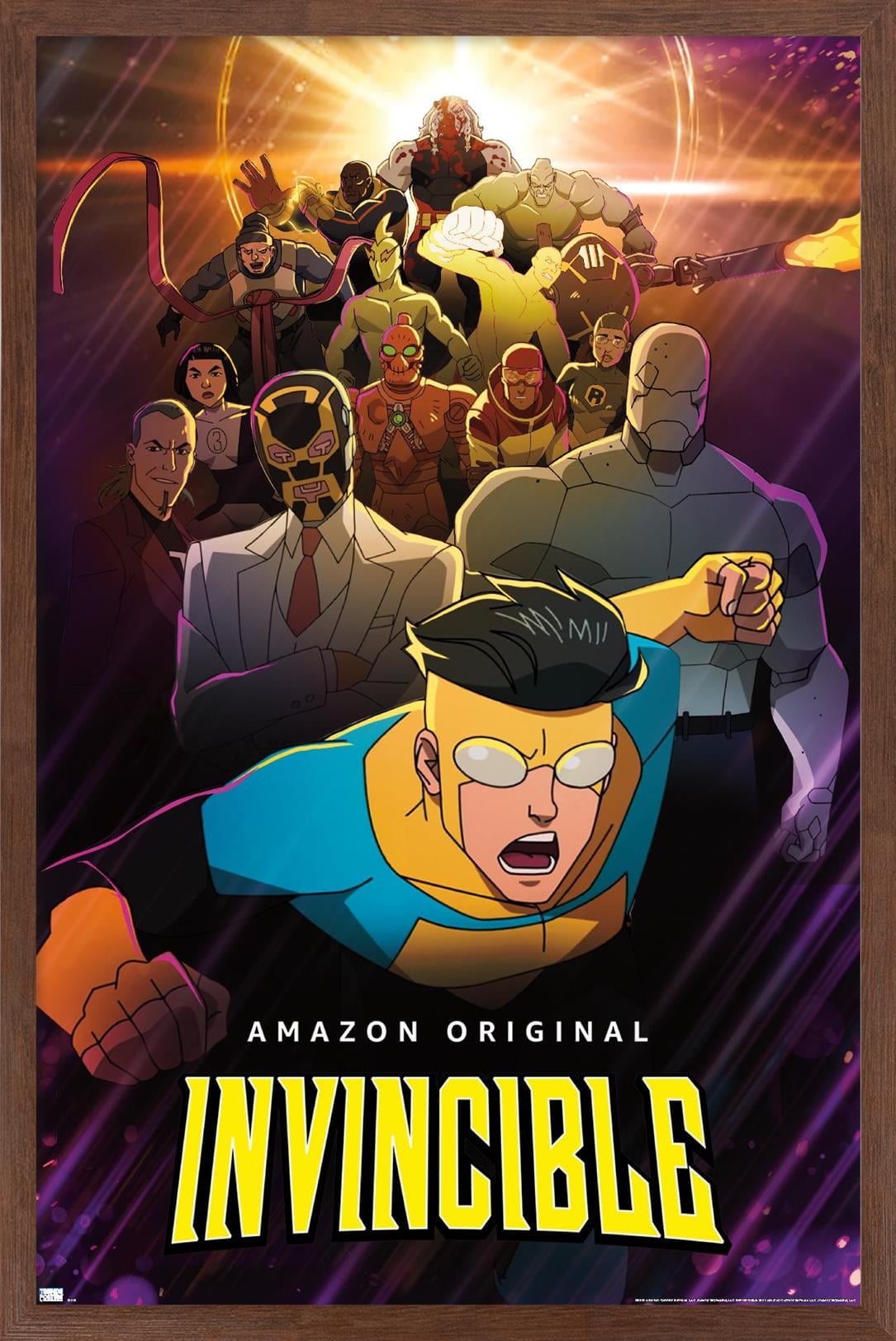 Invincible - Purple One Sheet Wall Poster, 22.375" x 34" Framed ...